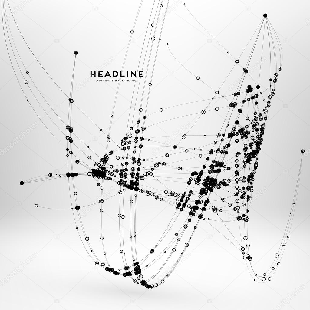 Abstract Background with Dots and Lines Stock Vector by ©Ozerina 104039868