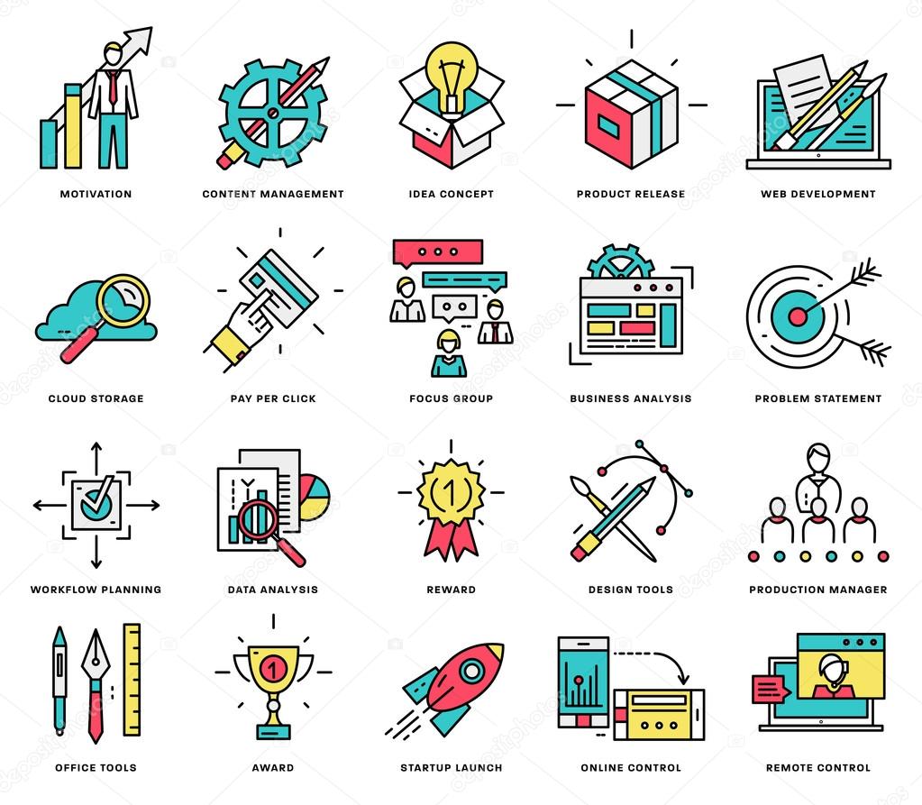 Icons Set, Business Elements Stock Vector Image by ©Ozerina #125073768