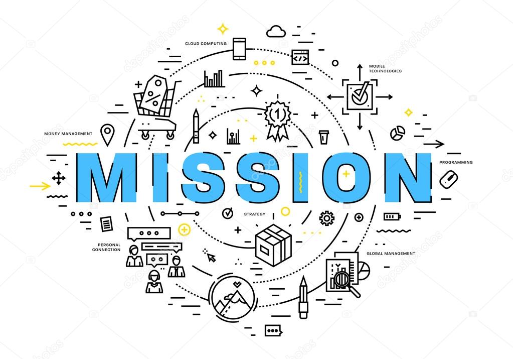 Mission icons and elements Stock Vector Image by ©Ozerina #125077418