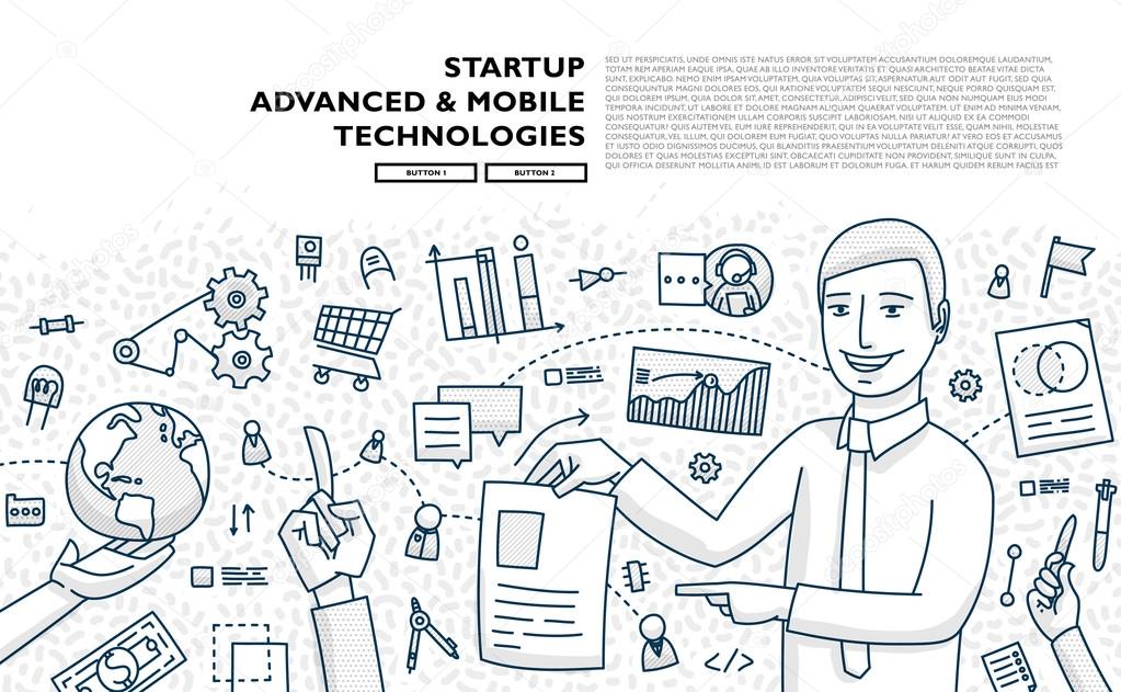 Application development icons and elements Stock Vector by ©Ozerina ...