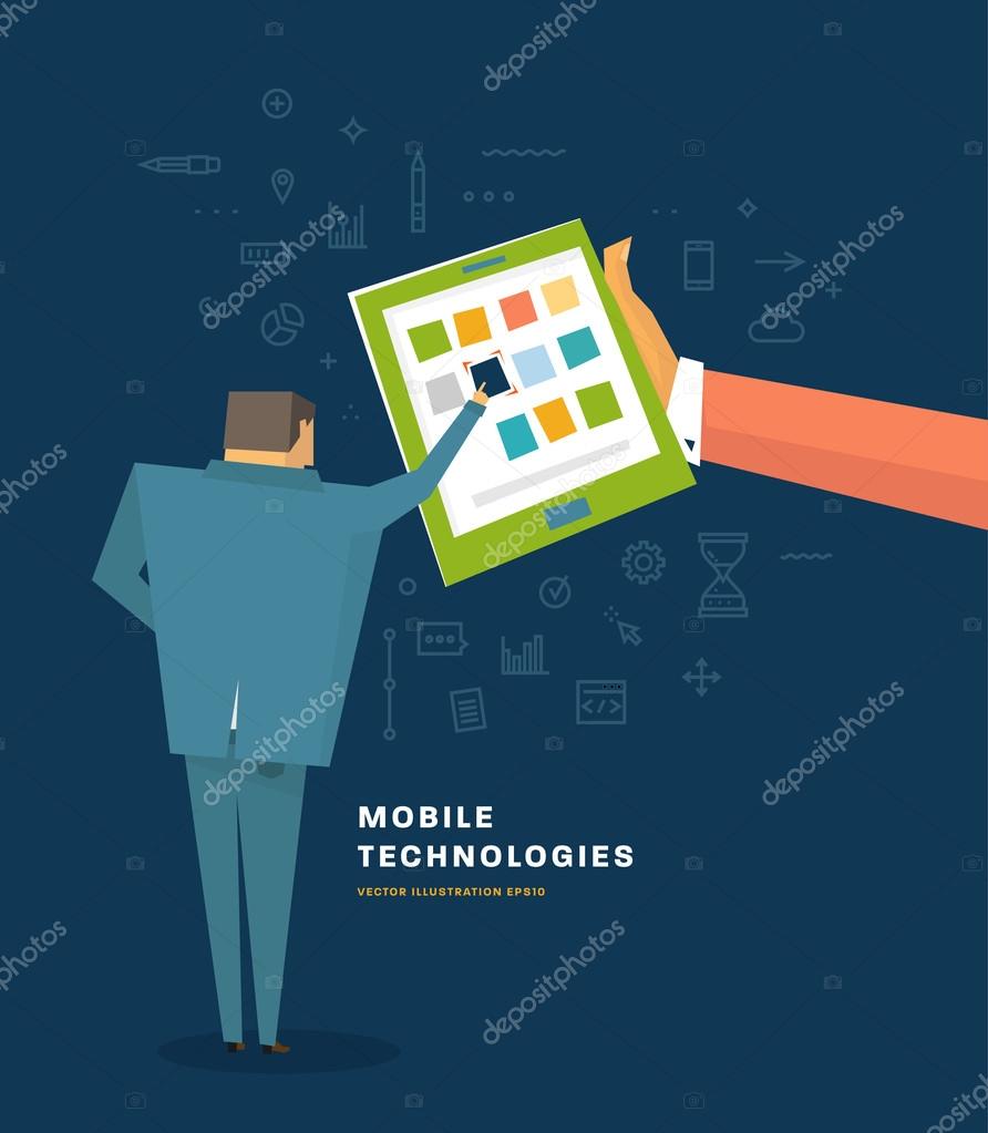 Mobile technology concept Stock Vector Image by ©Ozerina #125085648