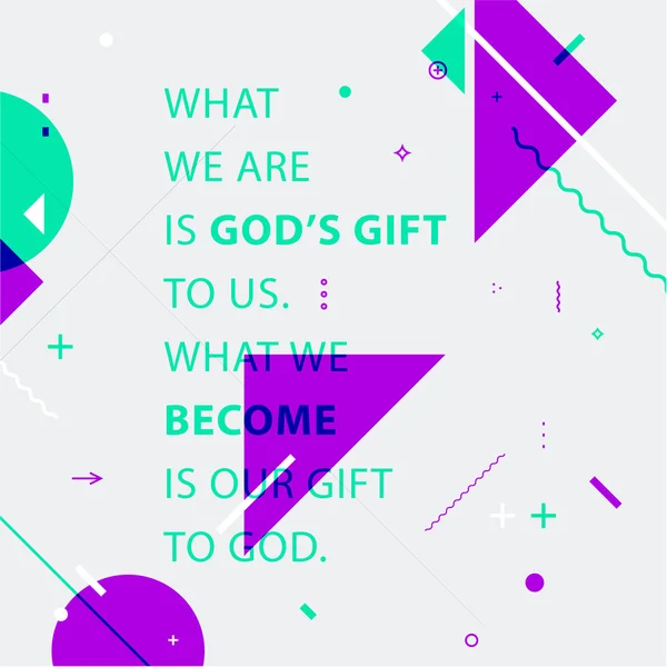 Inspirational quote. Geometric Background Stock Vector Image by ...