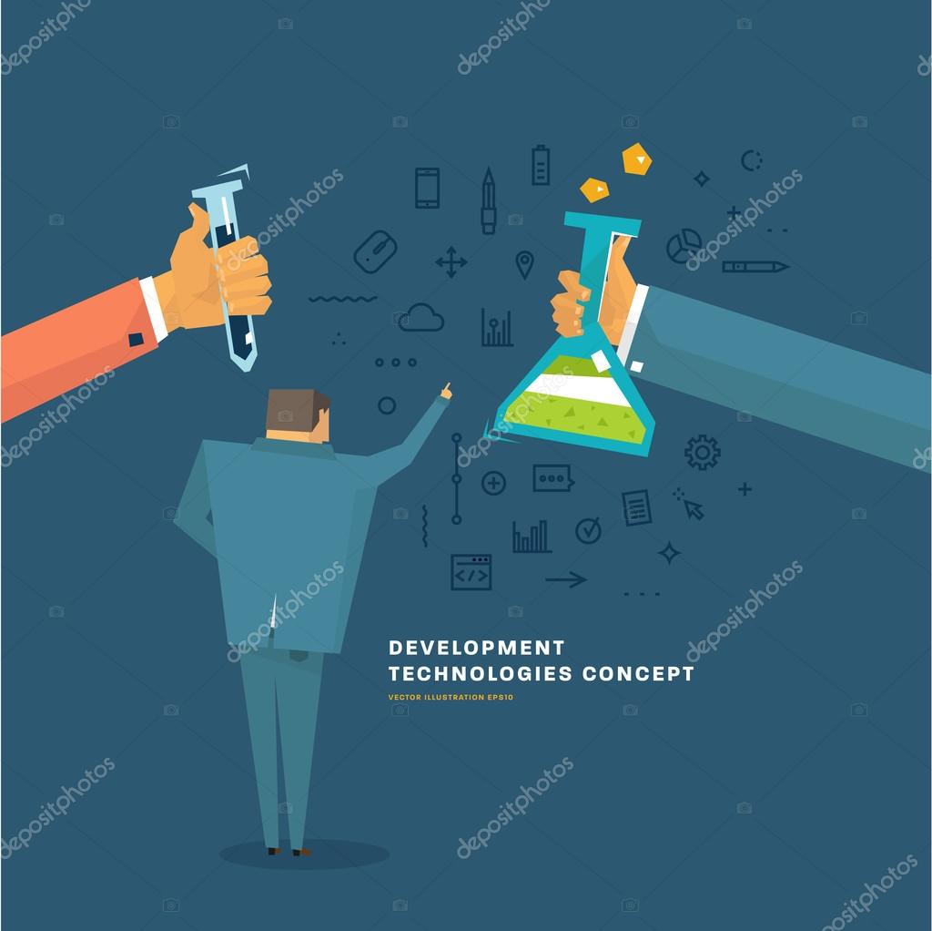 Technology development concept — Stock Vector © Ozerina #125173886