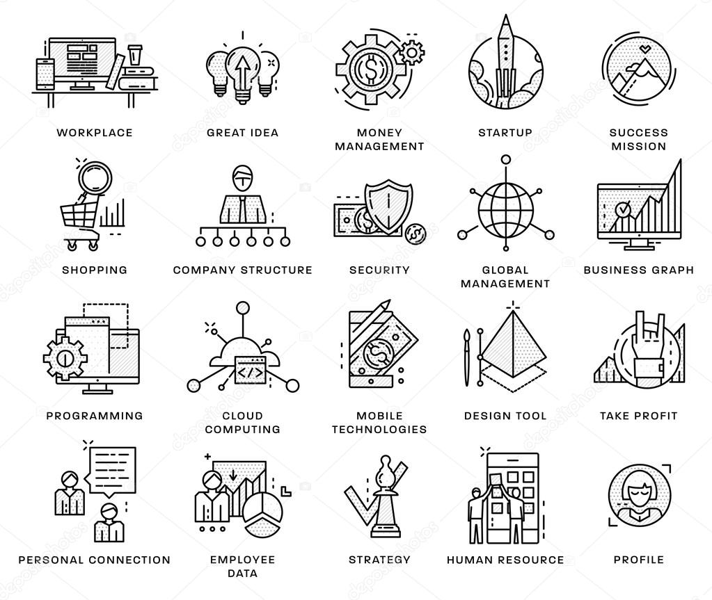 Icons Set, Business Elements Stock Vector Image by ©Ozerina #125180882