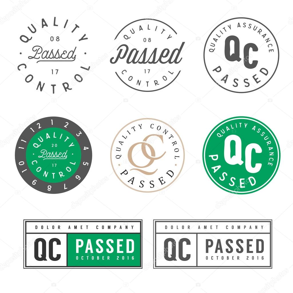 Set of vintage quality control passed stamps and stickers Stock Vector ...