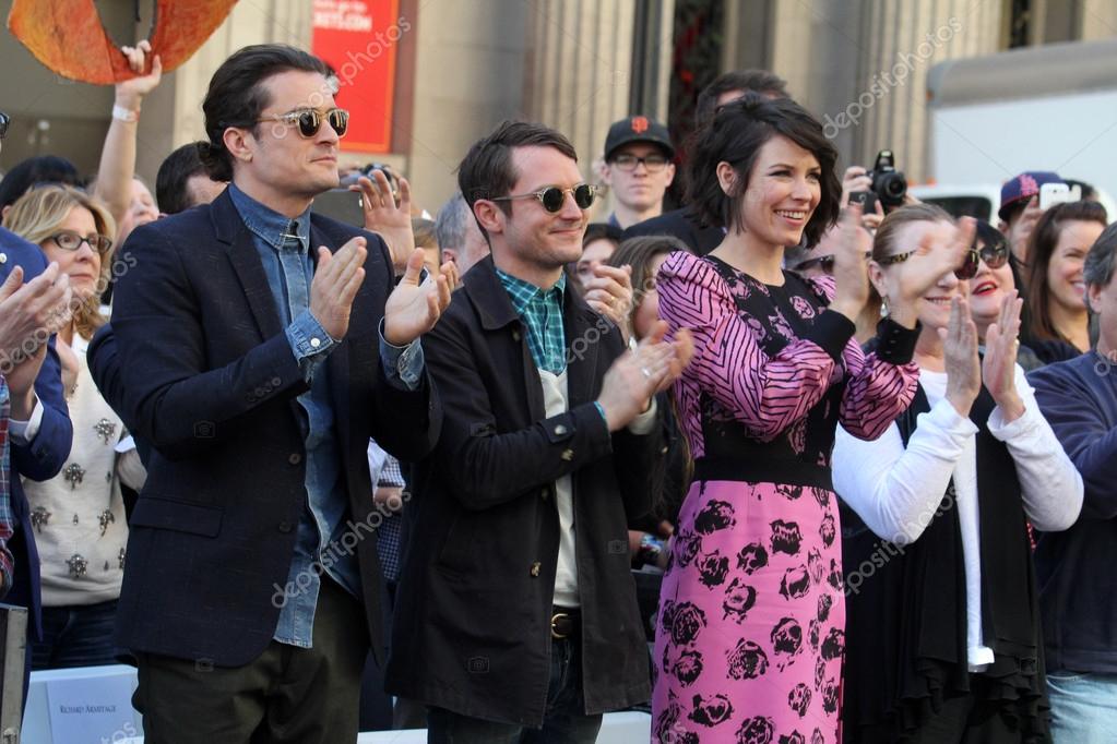 Orlando Bloom, Elijah Wood, Evangeline Lilly — Stock Editorial Photo ...