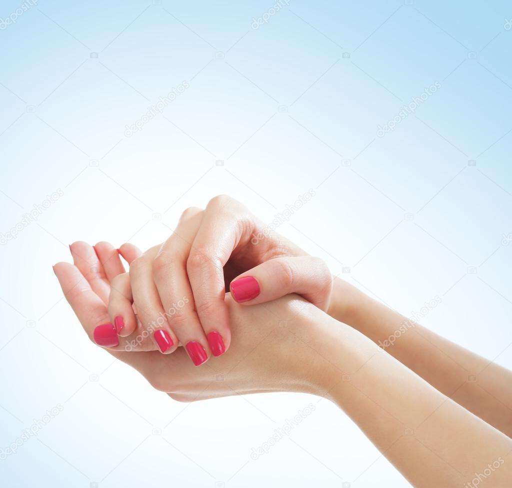 Beautiful female hands Stock Photo by ©shmeljov 55750025