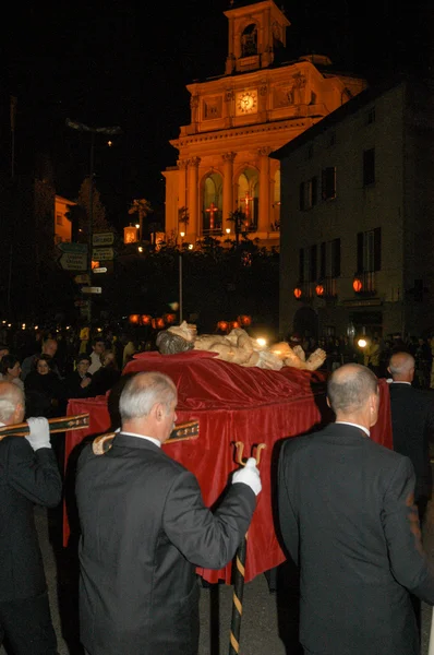 Catholic procession at Agno in Switzerland — Stock Editorial Photo ...