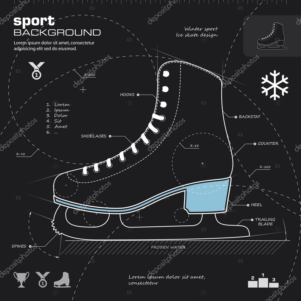 Ice skate design vector background Stock Vector Image by ©adistock ...