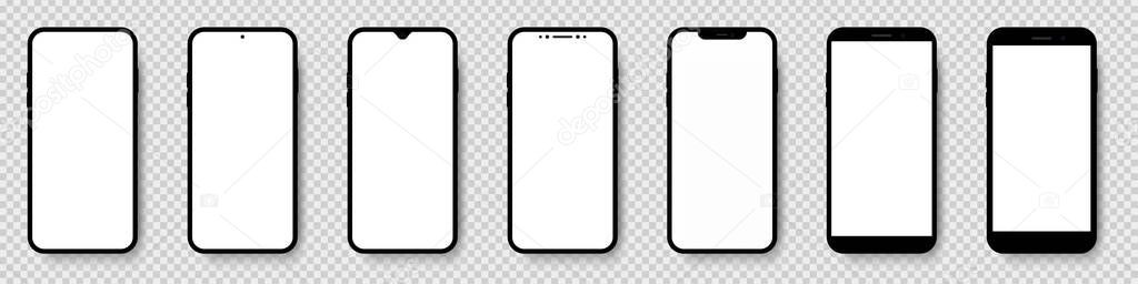 Akıllı Telefon Gerçekçi Bir Maket Boyutlu Akıllı Telefon Seti Manzara ...