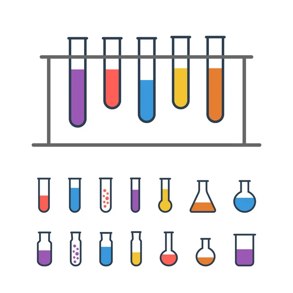Chemical test tubes logo Stock Vector Image by ©voinSveta #81960082
