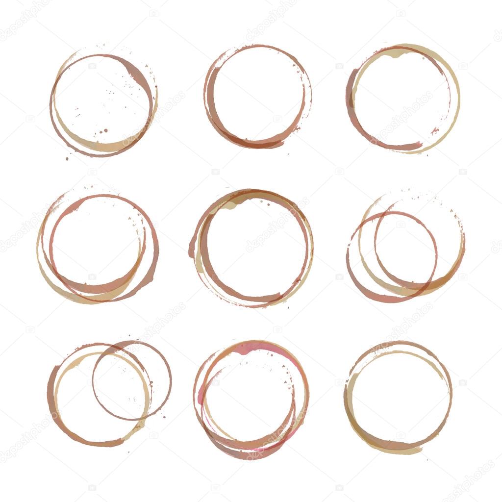 Círculos de manchas de café 2023