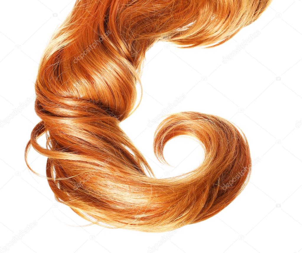 Curl Red Hair isolated on white background — Stock Photo © bestv #69554579