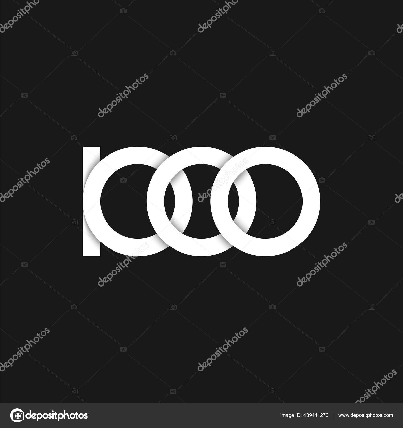 White Number 1000 Logo Gray Background Vector Illustration Stock Vector ...