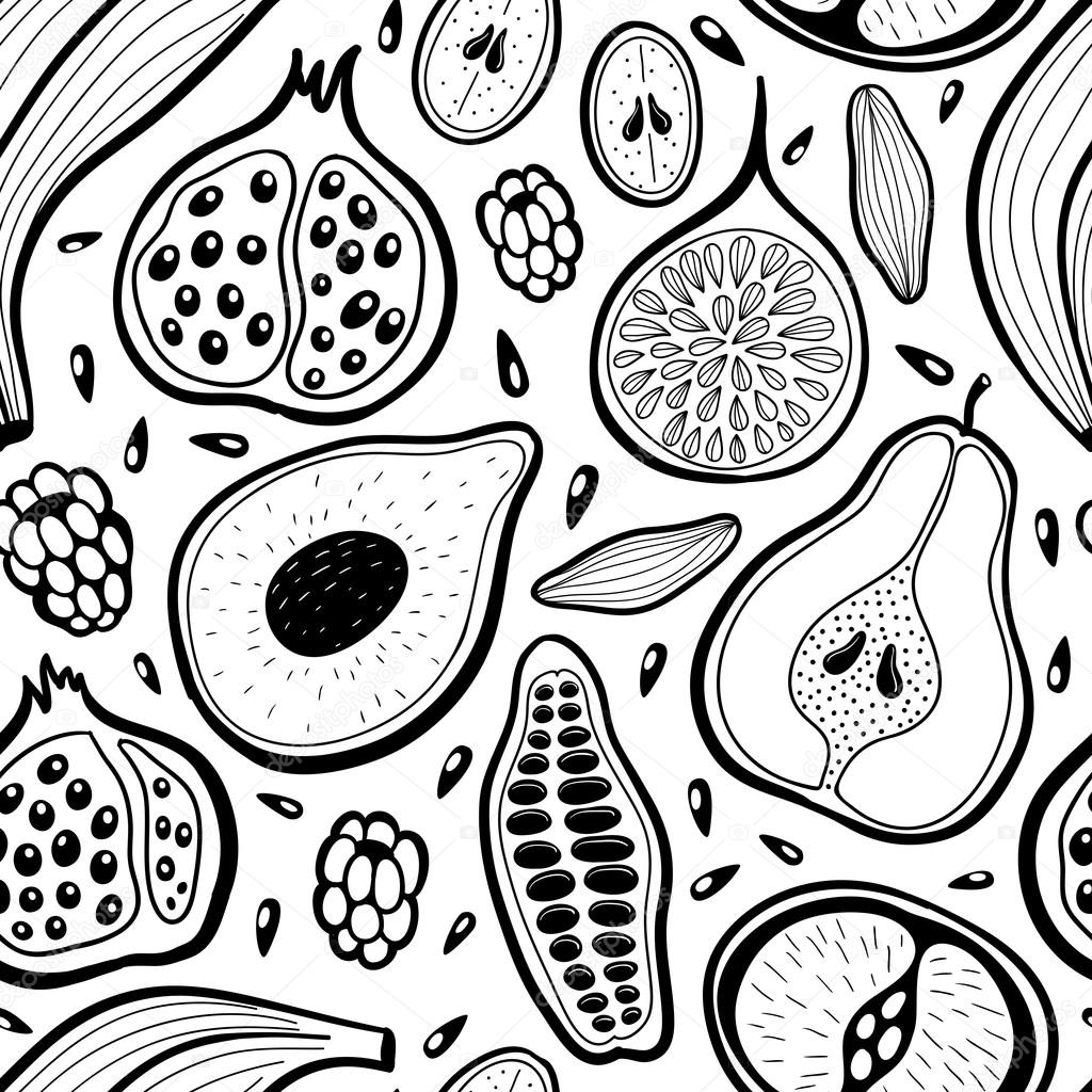 Tropical fruits seamless pattern — Stock Vector © tets #73522089 Tropical fruits seamless pattern — Stock Vector © tets #73522089