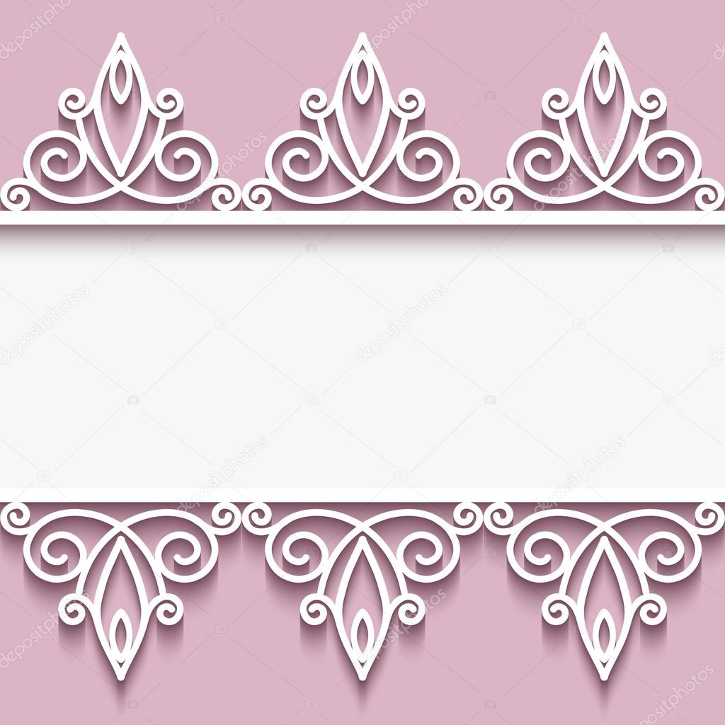 Paper frame with lace borders — Stock Vector © magenta10 #100113966