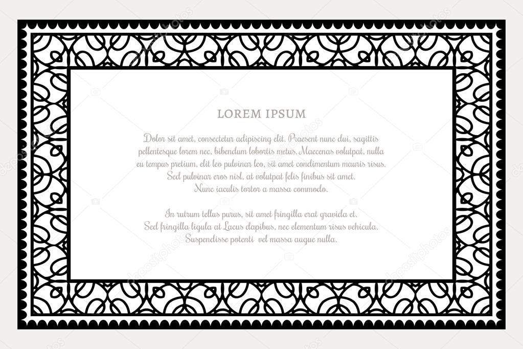 Black and white rectangle frame — Stock Vector © magenta10 #121408604