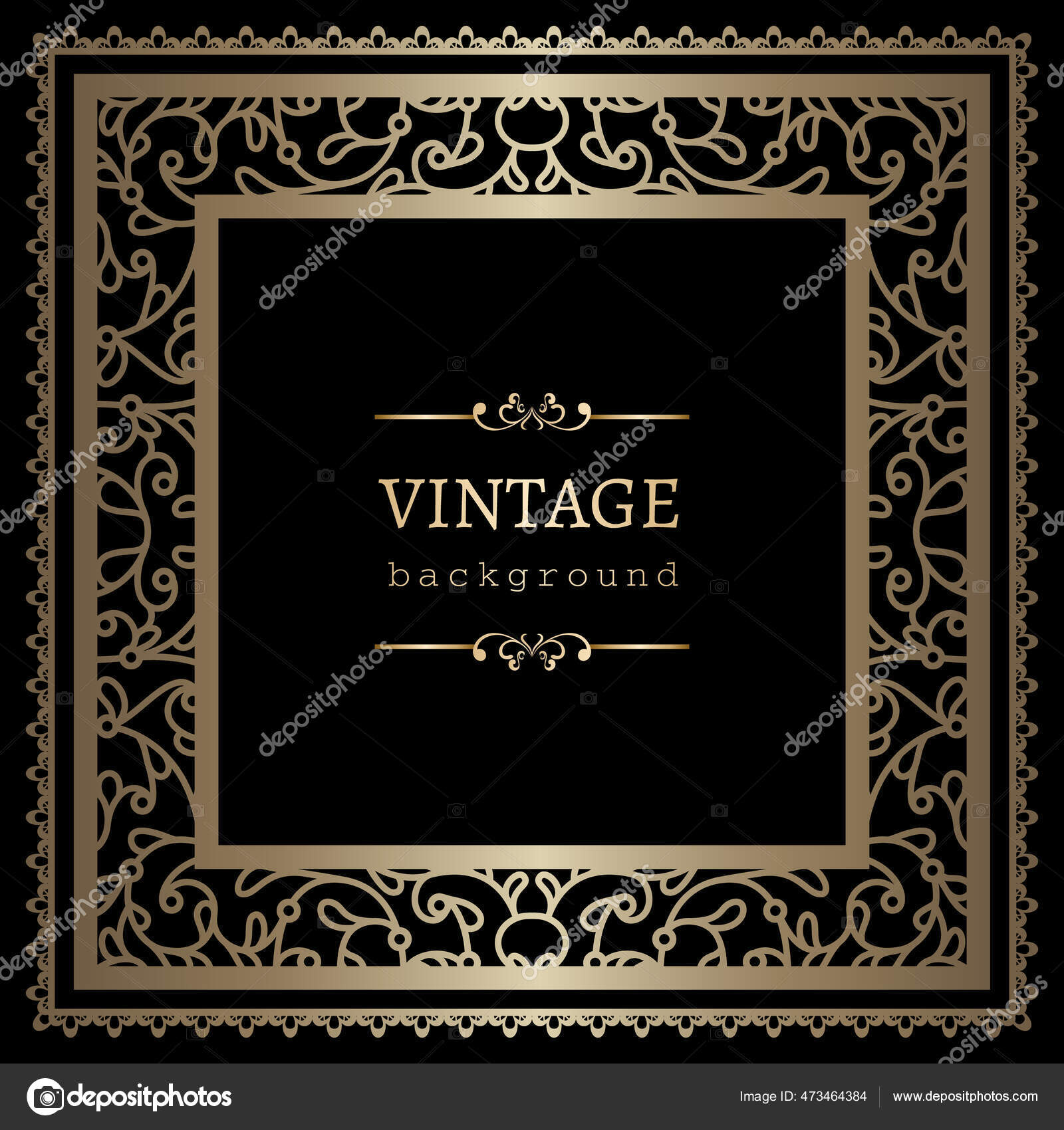 Vintage Square Frame Border