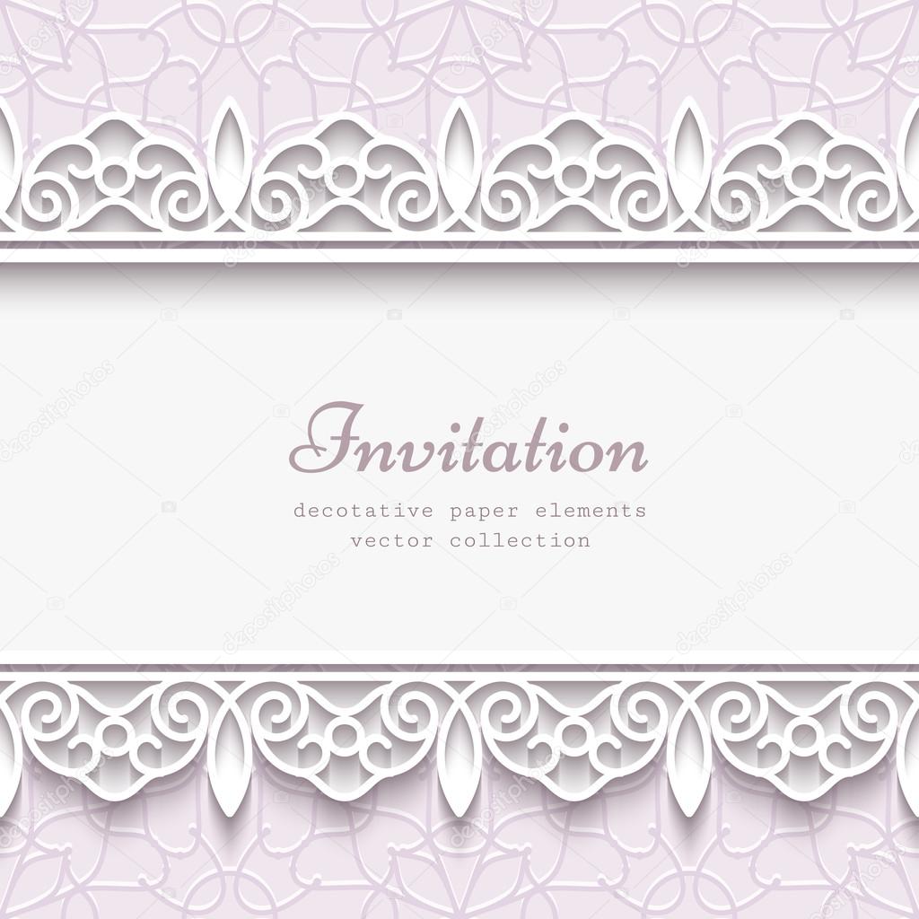 Paper lace border background Stock Vector by ©magenta10 77876348