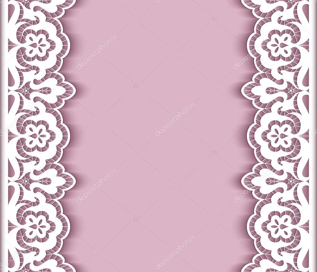 Pink Lace Border Design