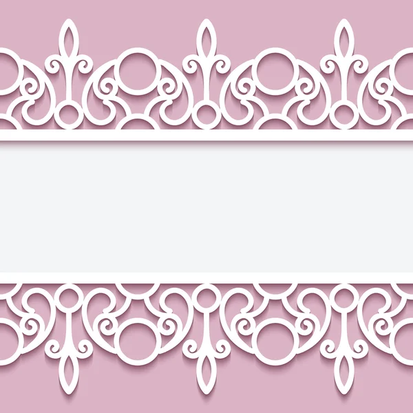 Paper frame with lace borders — Stock Vector © magenta10 #100113966