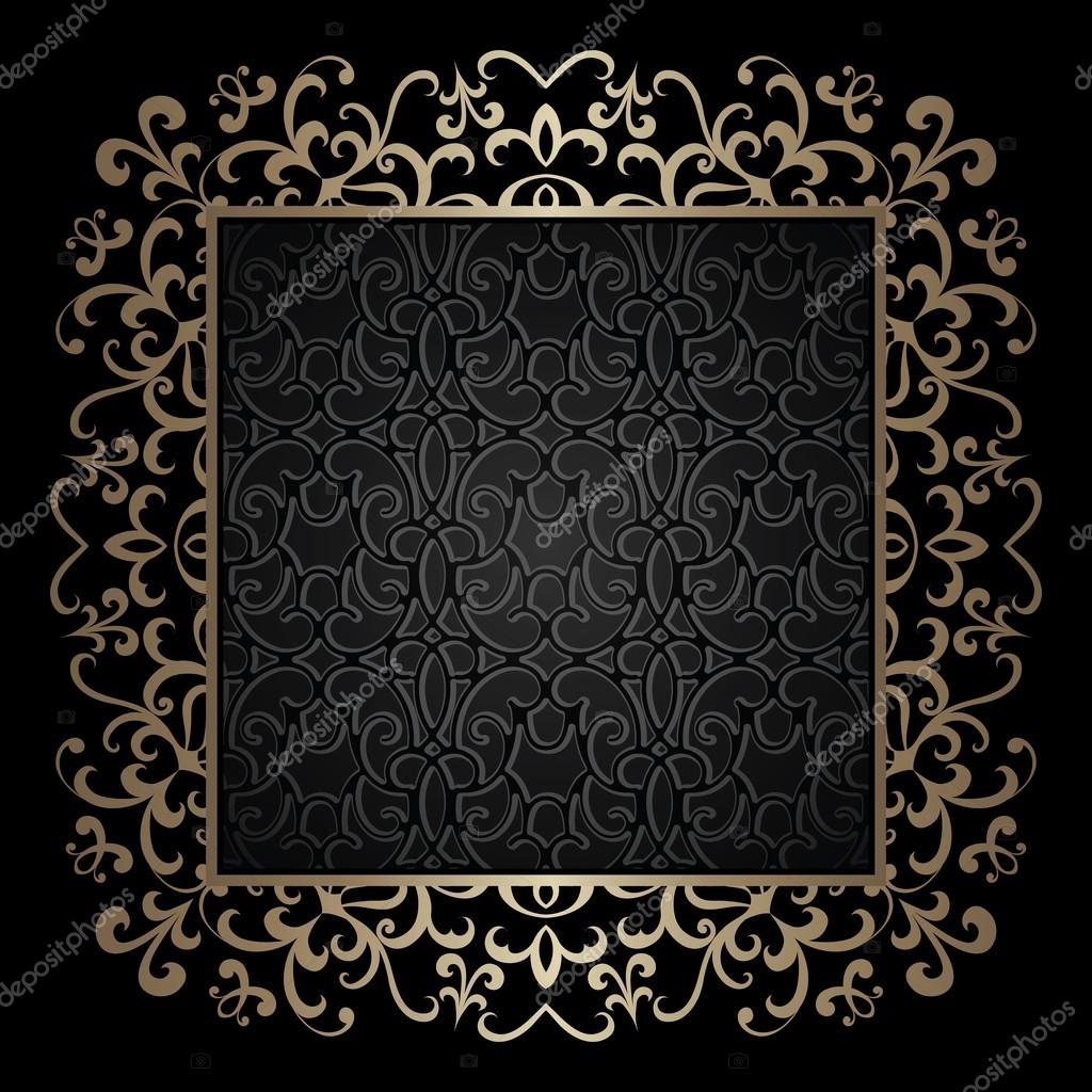 Square gold ornamental frame Stock Vector Image by ©magenta10 #87854664