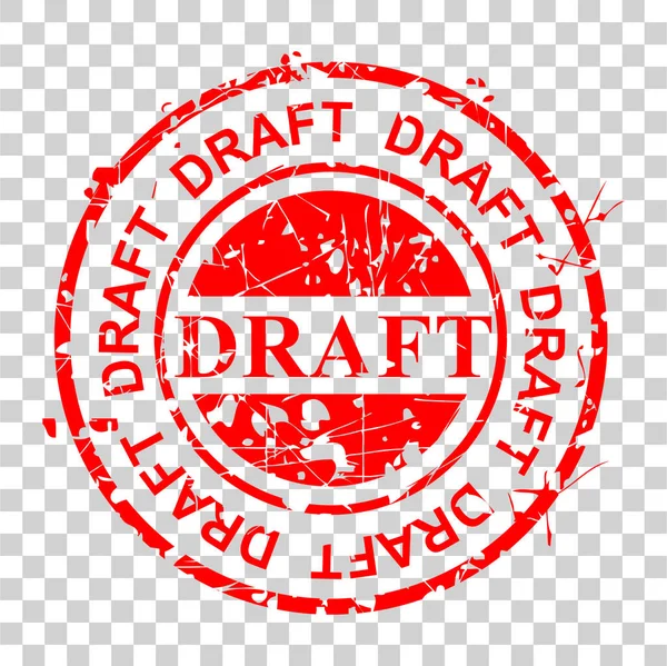 Simple Red Scratch Rubber Stamp Draft Transparent Effect Background ...