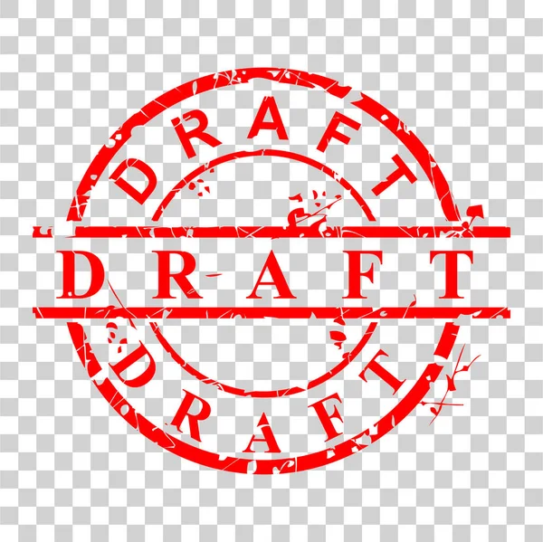 Simple Red Scratch Rubber Stamp Draft Transparent Effect Background ...