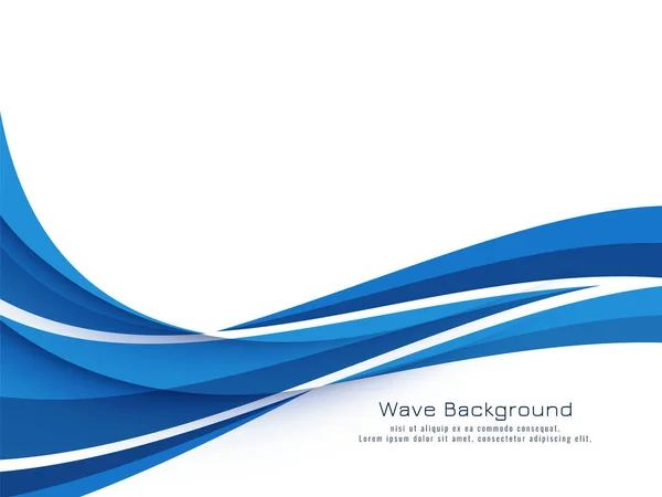 Beautiful abstract blue wave background design Stock Vector by ...