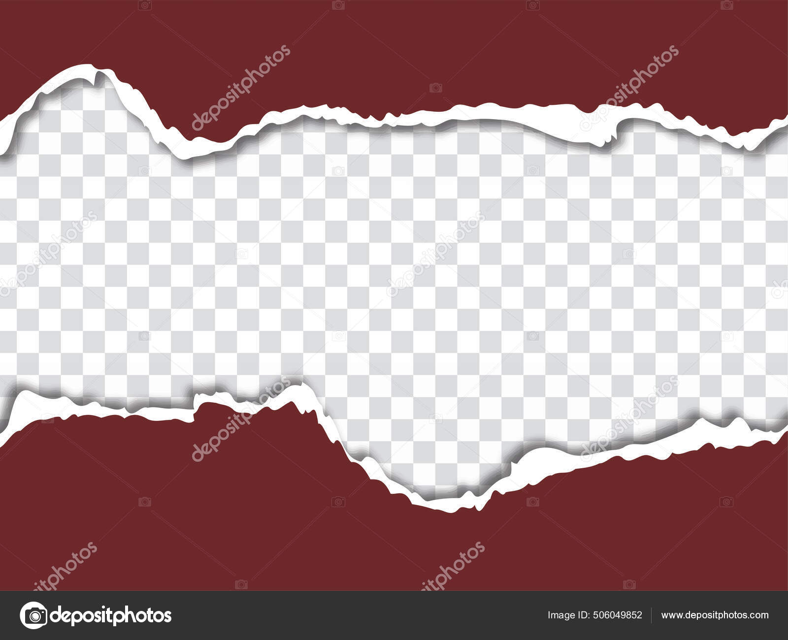 Torn Paper Style Sheet Transparent Background Vector Stock Vector by ...