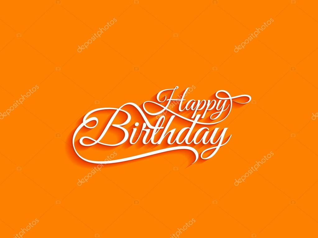 Happy Birthday text design background Stock Vector Image by ...