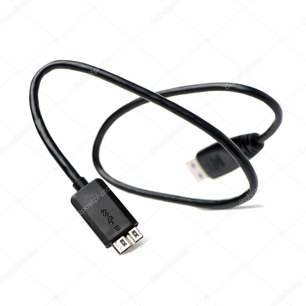 Black USB cable — Stock Photo © jianghongyan #77558328