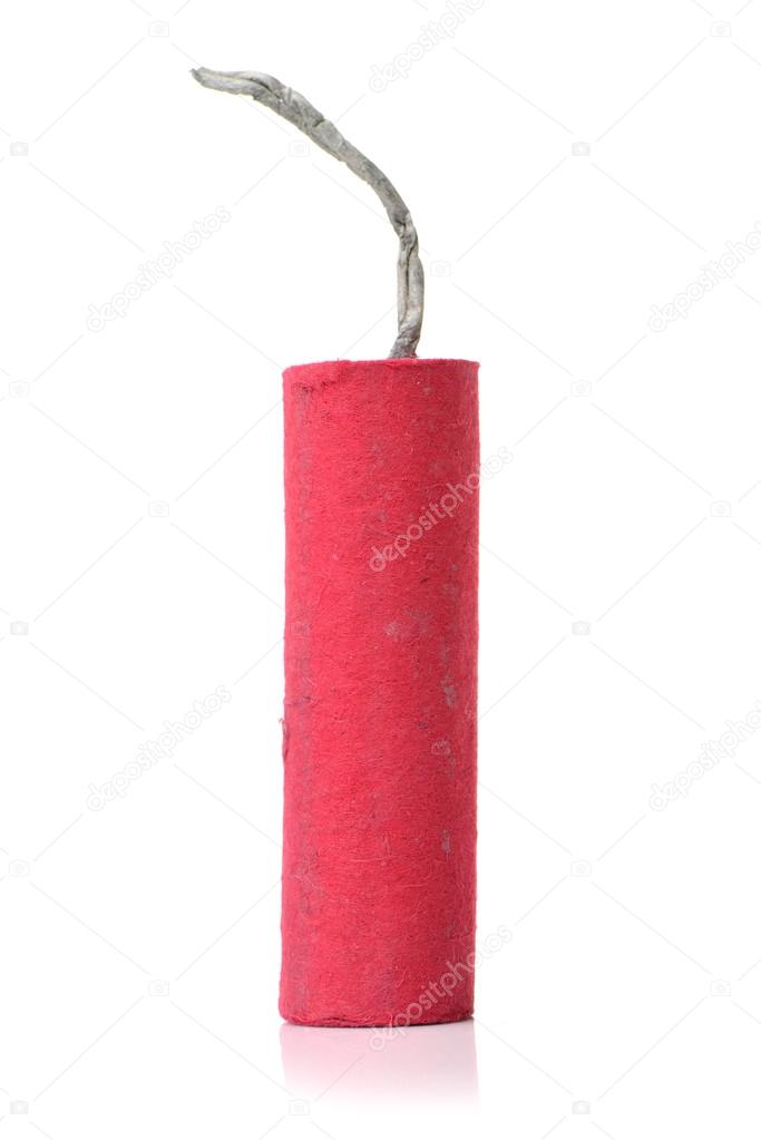 Single red firecracker Stock Photo by ©jianghongyan 77624634