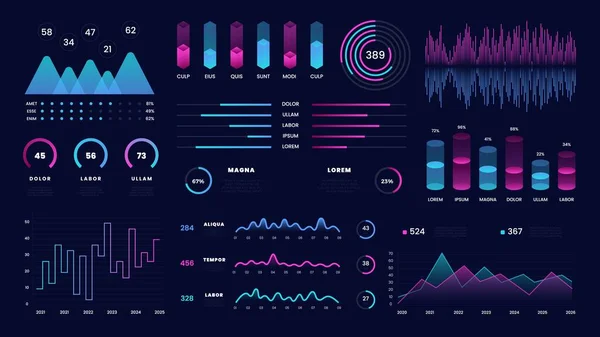 Intelligent infographic technology UI interface. Vector network ...