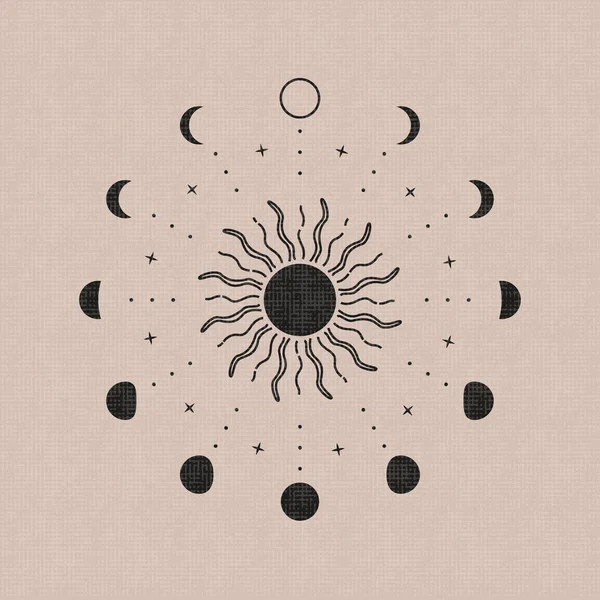 Boho moon Vector Art Stock Images | Depositphotos