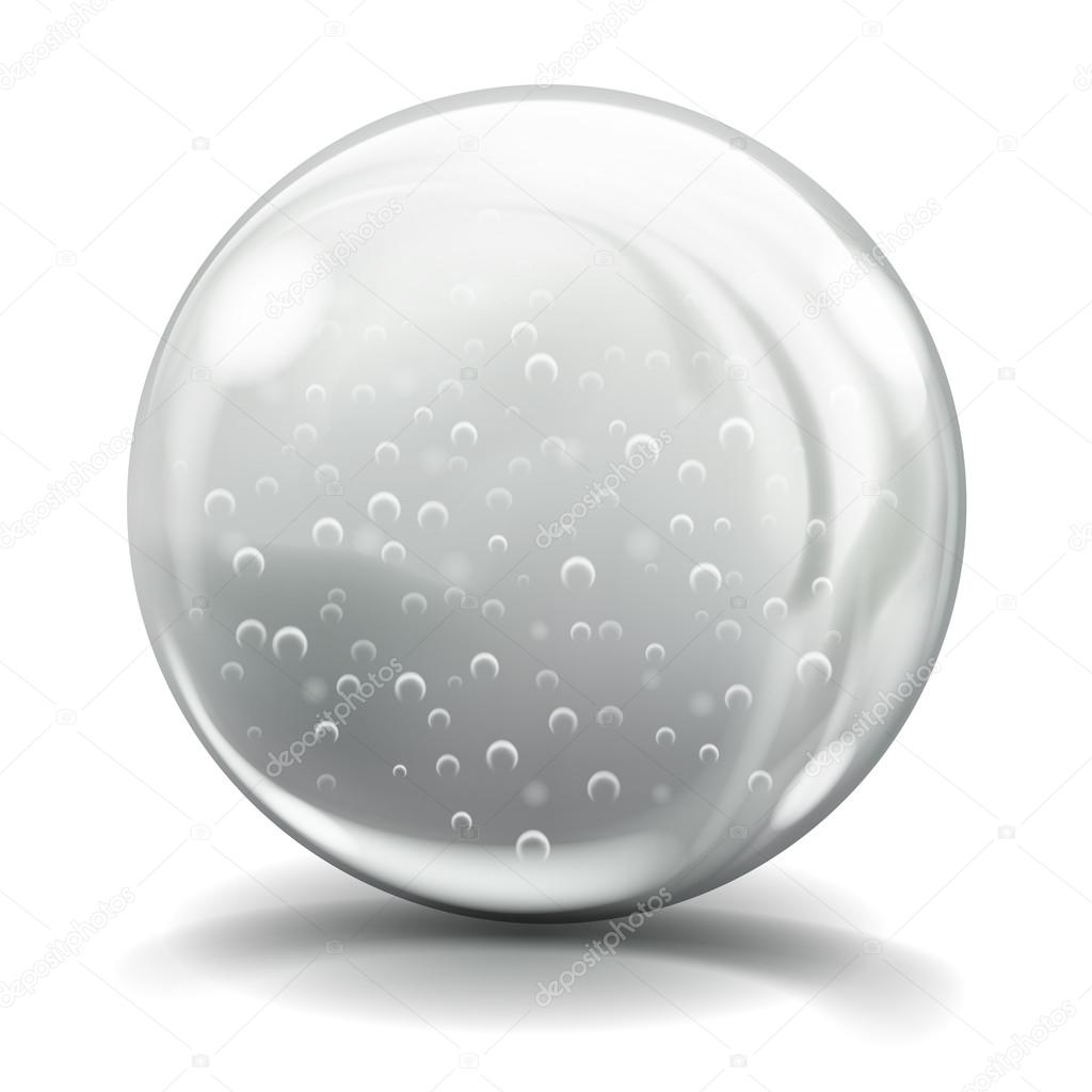 Big gray glass sphere with air bubbles Stock Vector Image by ...