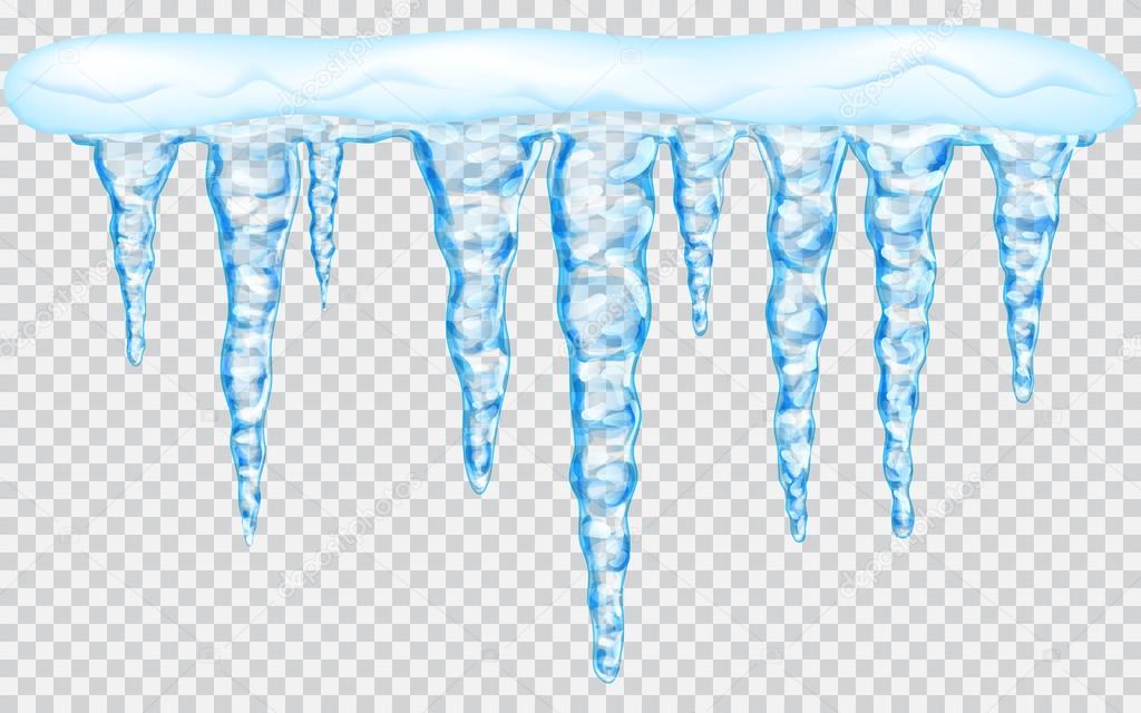 Hanging icicles with snow Stock Vector by ©31moonlight31 121562966