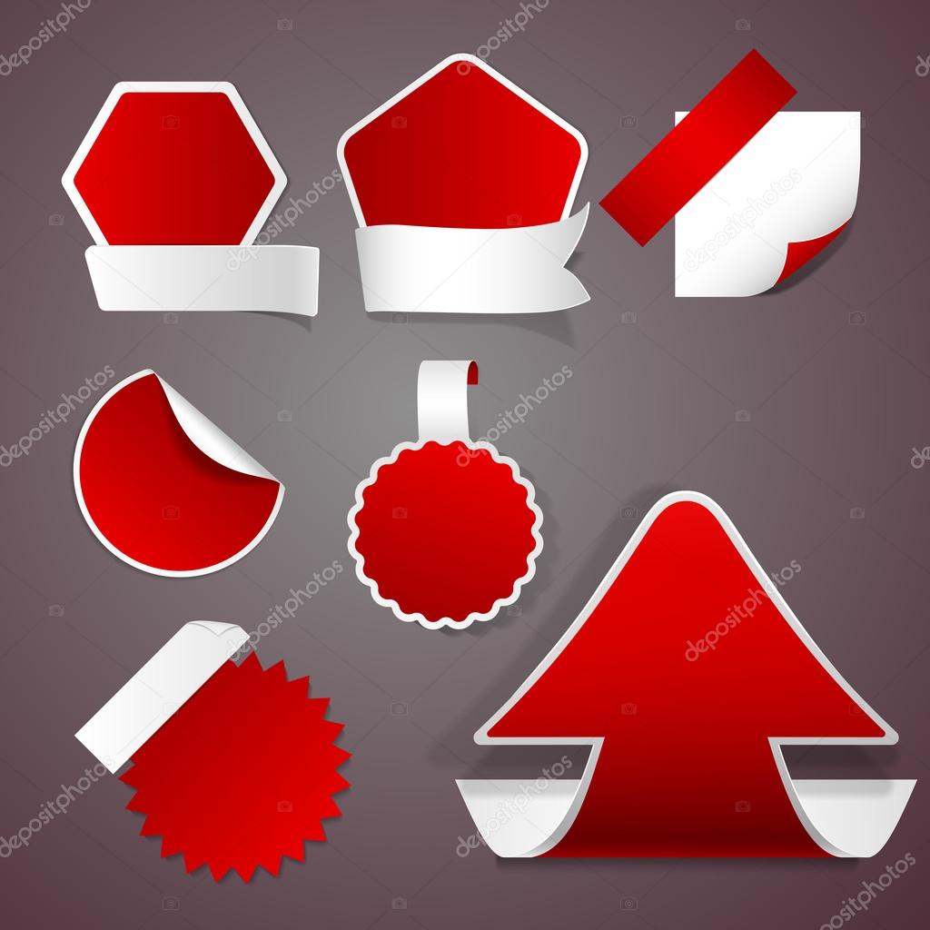 Red stickers Stock Vector by ©31moonlight31 58441581