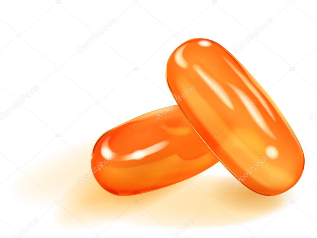 Two orange capsules Stock Vector by ©31moonlight31 95209080