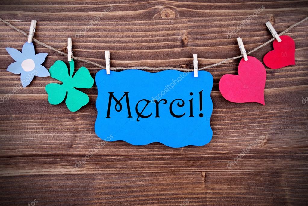 Blue Merci Banner with different Symblos on a Line Stock Photo by ...