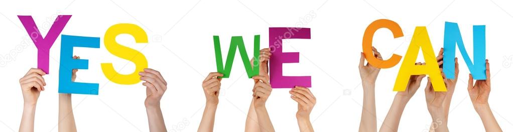 Hands Holding Colorful Word Yes We Can Stock Photo by ©Nelosa 71721225 Hands Holding Colorful Word Yes We Can Stock Photo by ©Nelosa 71721225