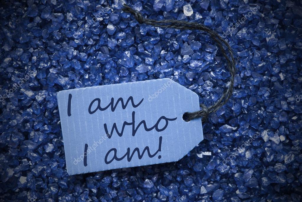 Purple Stones With Label I Am — Stock Photo © Nelosa #79690680