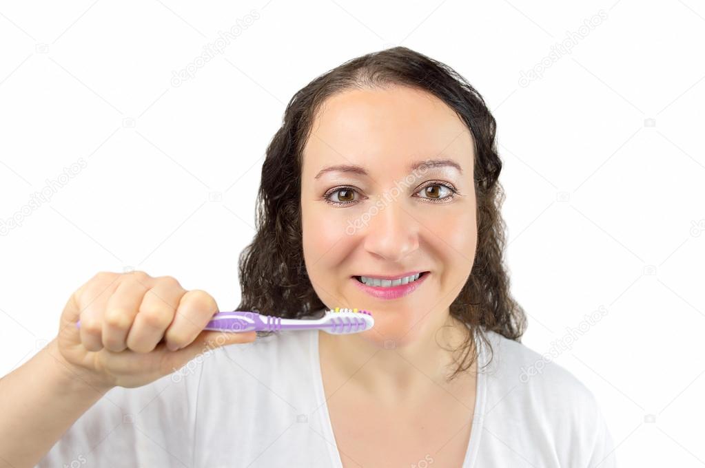 Brushing my teeth everyday Stock Photo by ©cunaplus 108081452