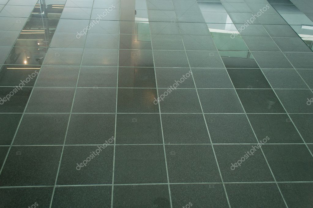 Detail Reflection Dark Tiles Floor — Stock Photo © cunaplus #89861652
