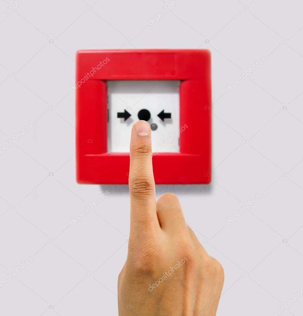 Pulsando la alarma para activarla — Foto de stock © cunaplus #94613604