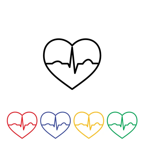 Linea vida corazon imágenes de stock de arte vectorial | Depositphotos