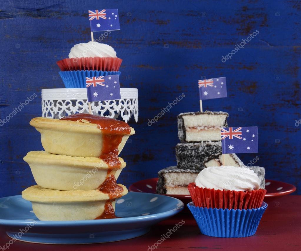 Australia Day Traditional Iconic Party Food — Stock Photo © amarosy ...