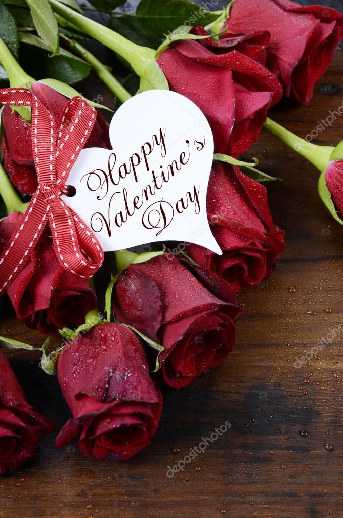 St Valentines Day red roses — Stock Photo © amarosy #61898419