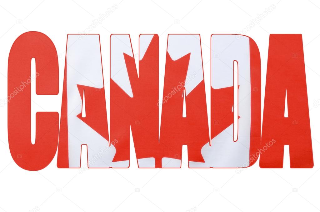 Outline of canada flag | Canadian Flag in outline of word, Canada ...