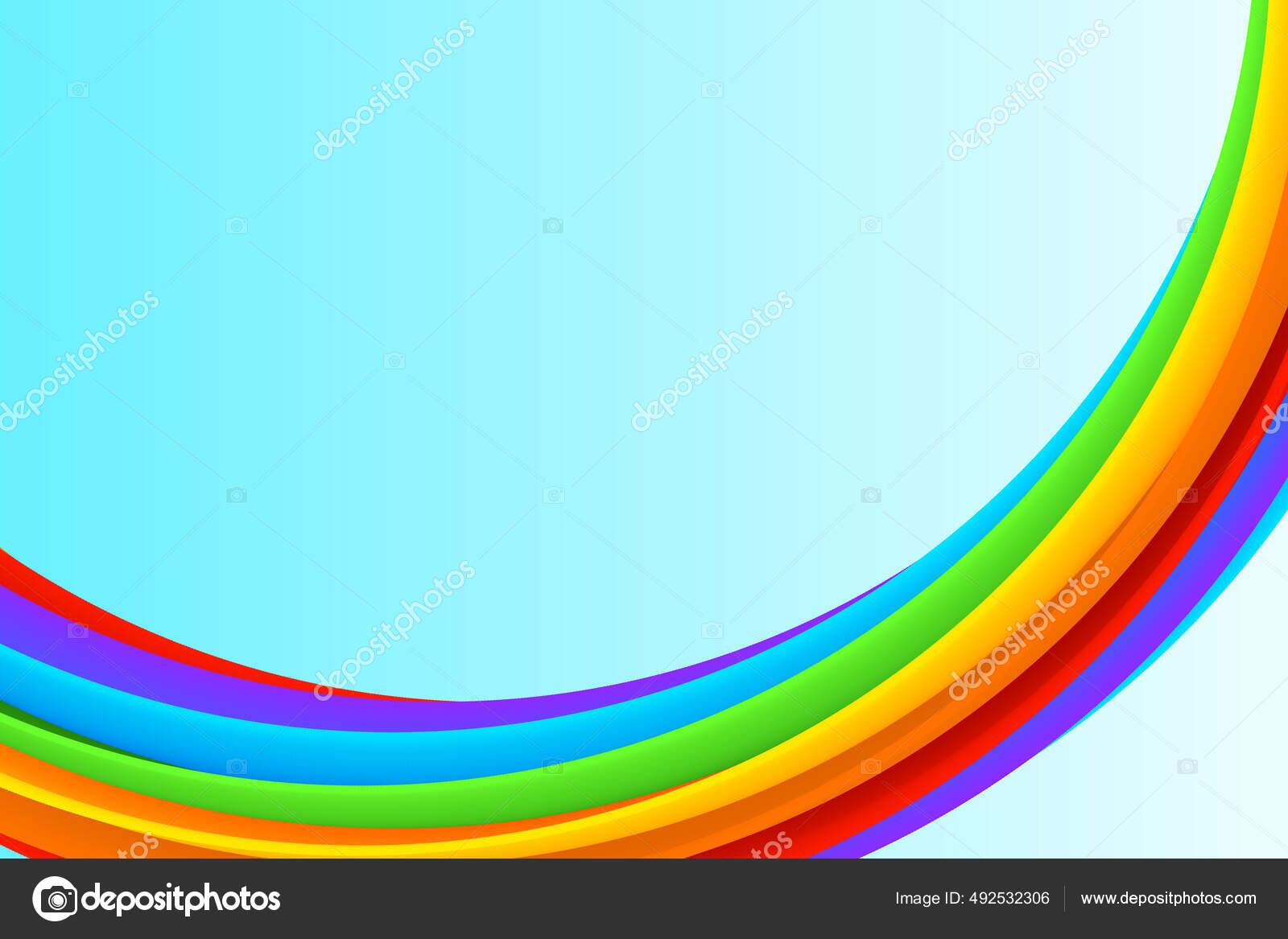 Bright Rainbow Background Summer Poster Template Colorful Joyful Summer ...